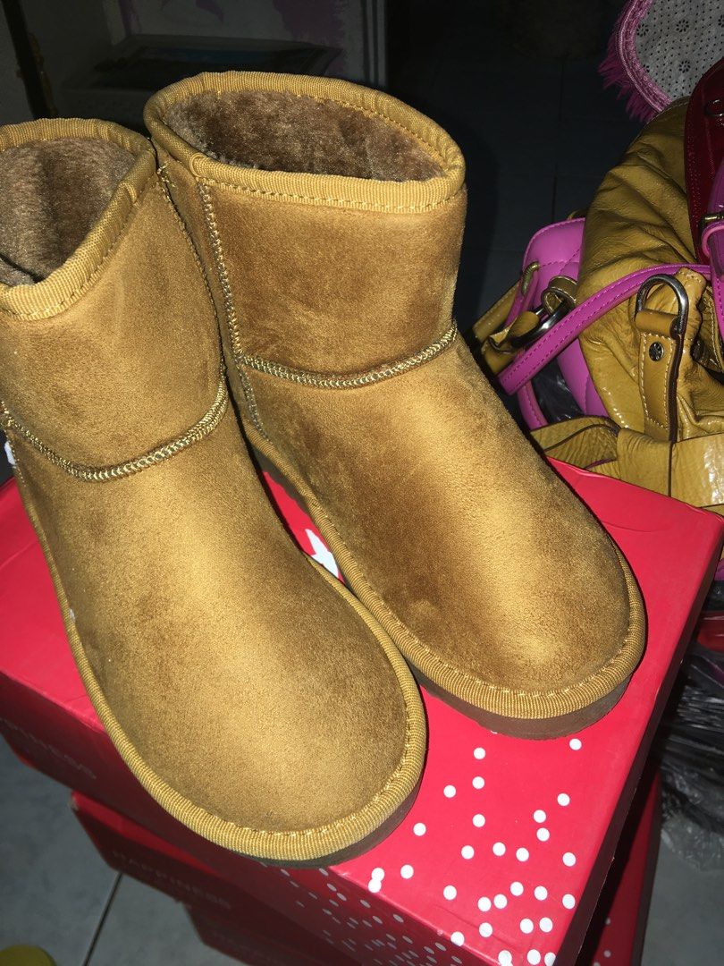 SALE!!!!! Winter Fur Boots Caramel Color EU35-36, Women's Fashion ...