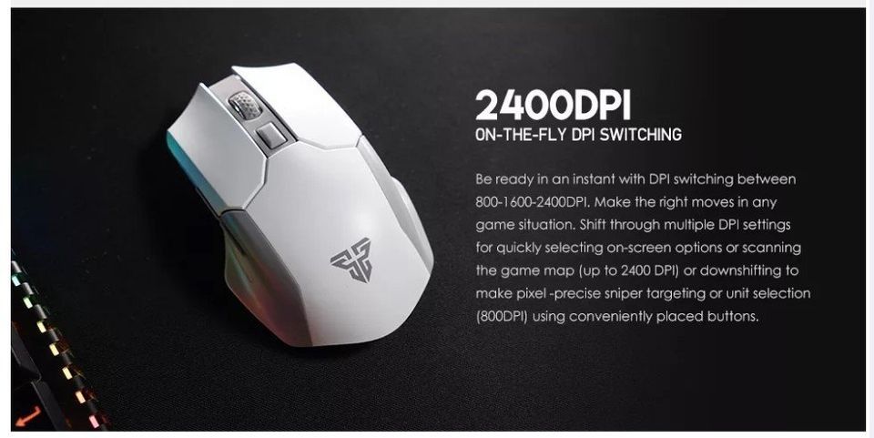 wireless Fantech Mouse wg 11 available in black and white color ...