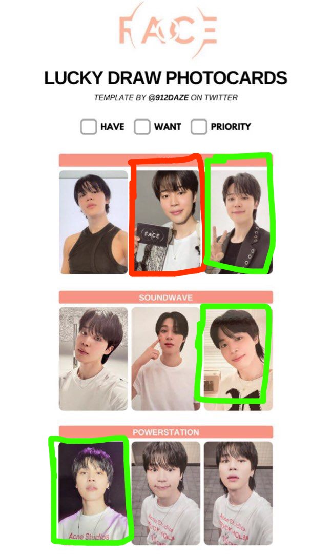 WTT jimin face lucky draw pc!, Hobbies & Toys, Memorabilia & Collectibles, K-Wave on Carousell