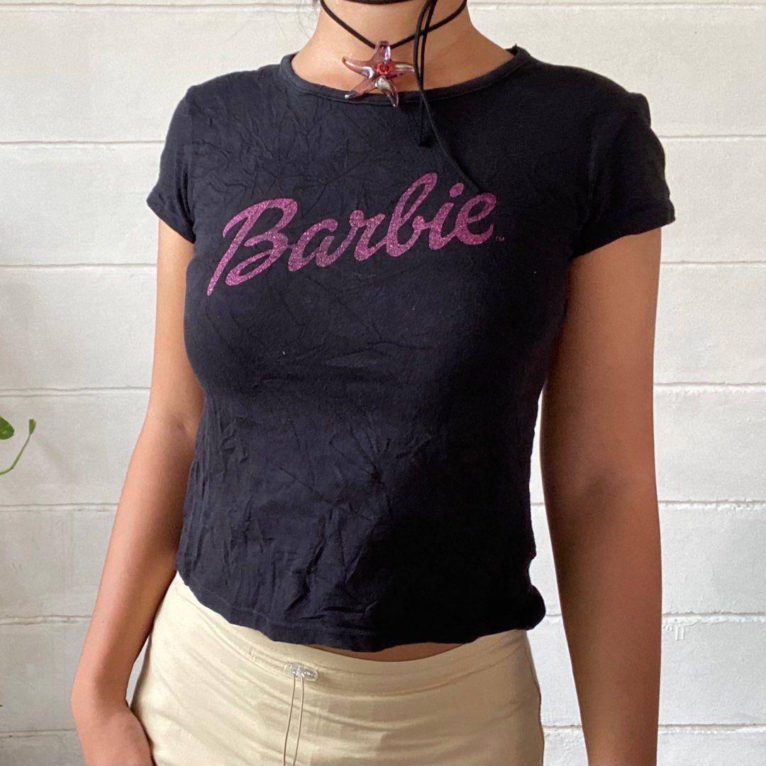 y2k barbie baby tee, Women's Fashion, Tops, Shirts on Carousell
