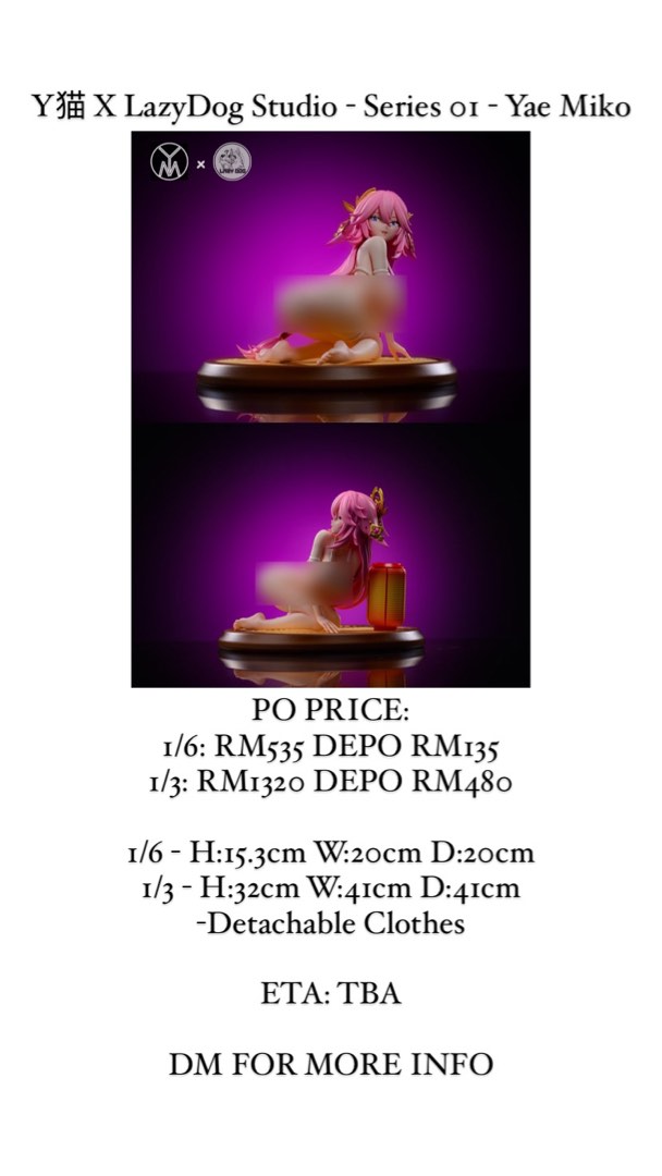 Y猫 X LazyDog Studio - Series 01 - Yae Miko, Hobbies & Toys, Toys & Games on Carousell