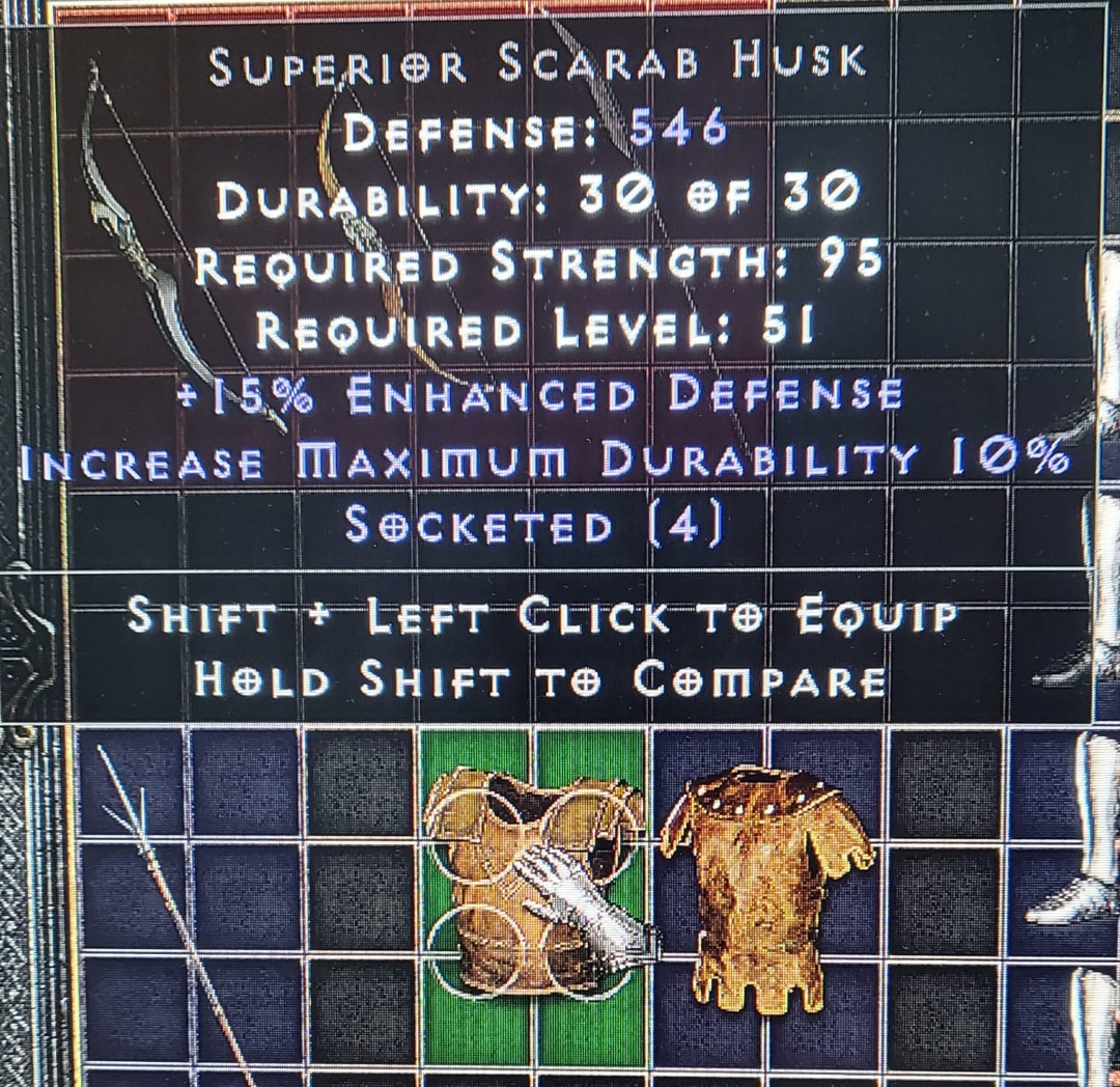 15%ED Scarab Husk 4 socket (Non-Ladder) Diablo 2 Resurrected (Desktop ...