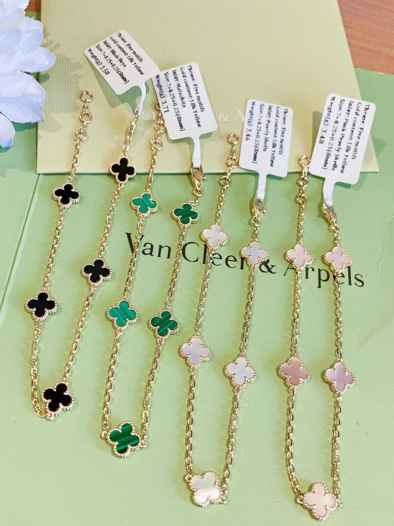 8mm VCA 5motifs Bracelet Hk, Women's Fashion, Jewelry & Organizers ...