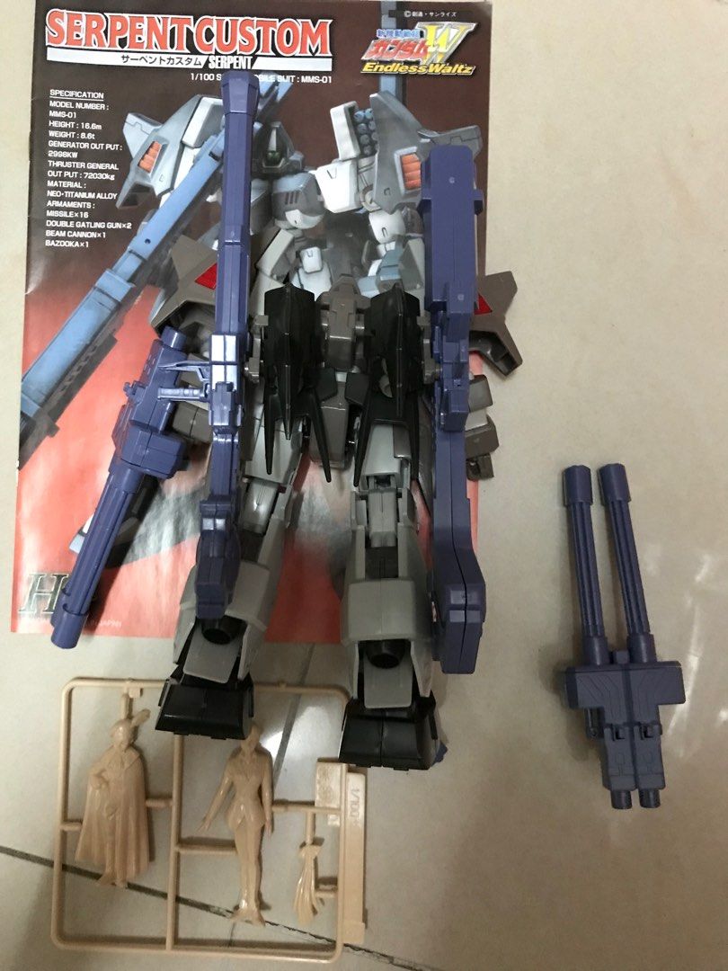 素組 如圖之全部 HG 1/100 serpent gundam custom EW 大毒蛇 高達模型, 興趣及遊戲, 玩具 & 遊戲類 ...