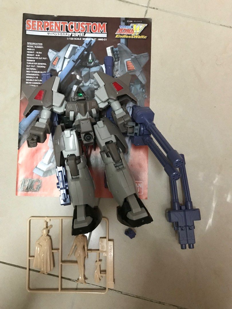 素組 如圖之全部 HG 1/100 serpent gundam custom EW 大毒蛇 高達模型, 興趣及遊戲, 玩具 & 遊戲類 ...