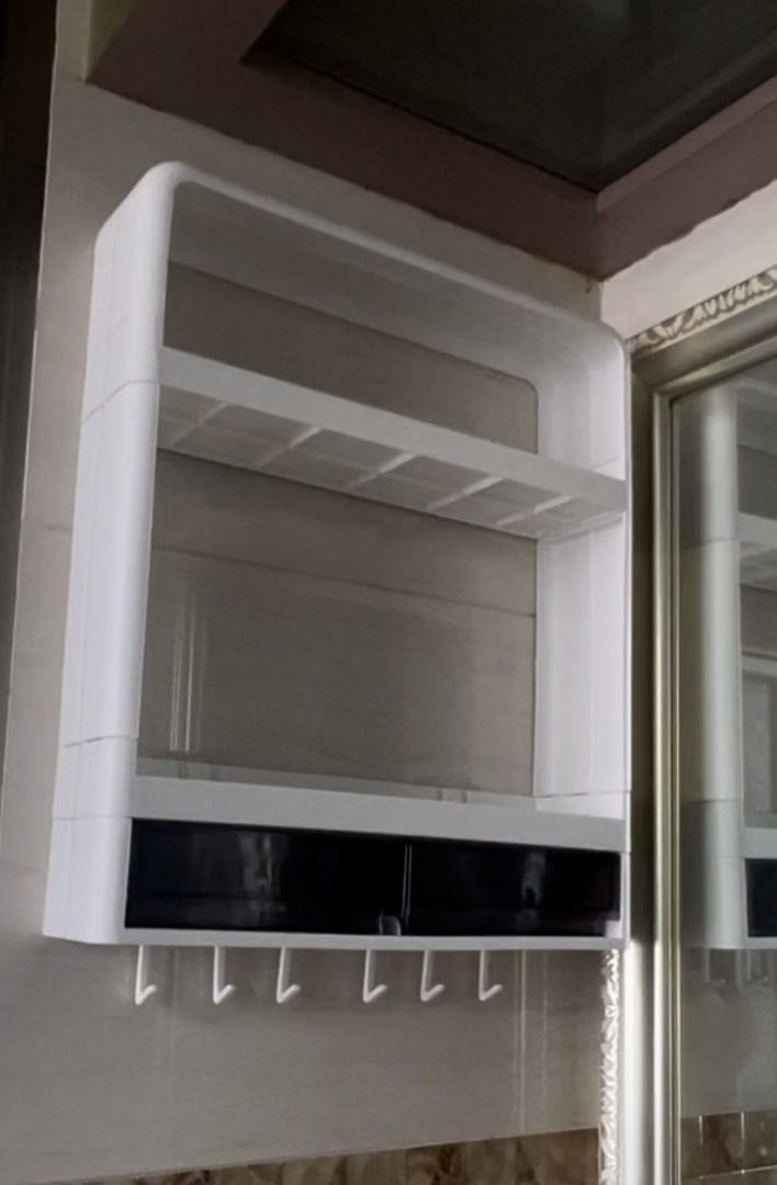 Adhesive Wall Rack 2 layers with drawers (ON HAND #A2 ), Furniture ...