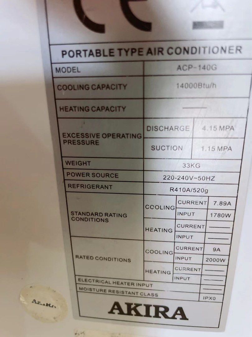 Akira Portable Aircon, TV & Home Appliances, Air Conditioners & Heating ...