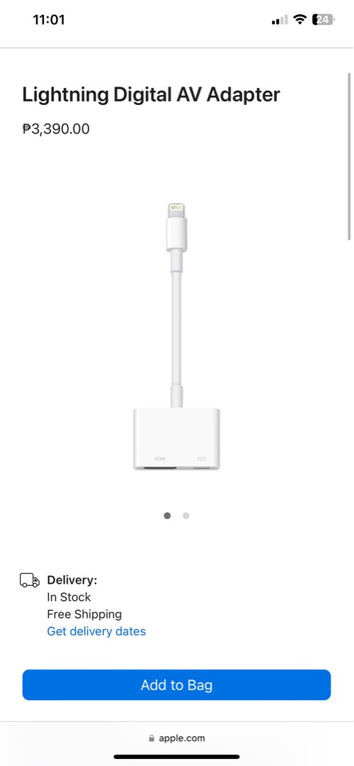 Apple Lightning Digital AV Adapter, Computers & Tech, Parts ...