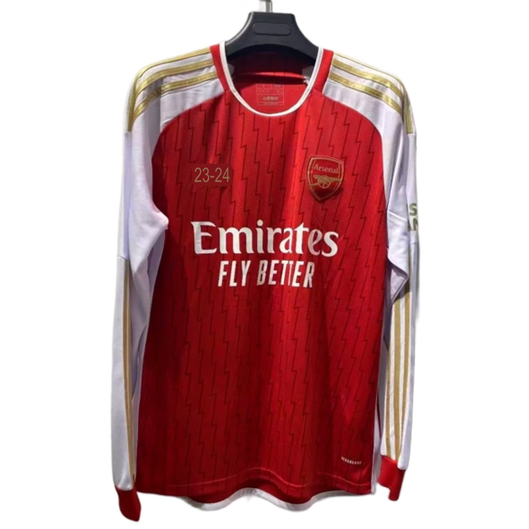 Arsenal Jersey 23-24 Home Long Sleeve Football Jersey, Men's Fashion ...