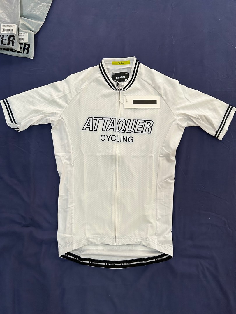 ATTAQUER White Logo All Day Outliner Jersey (M) on Carousell