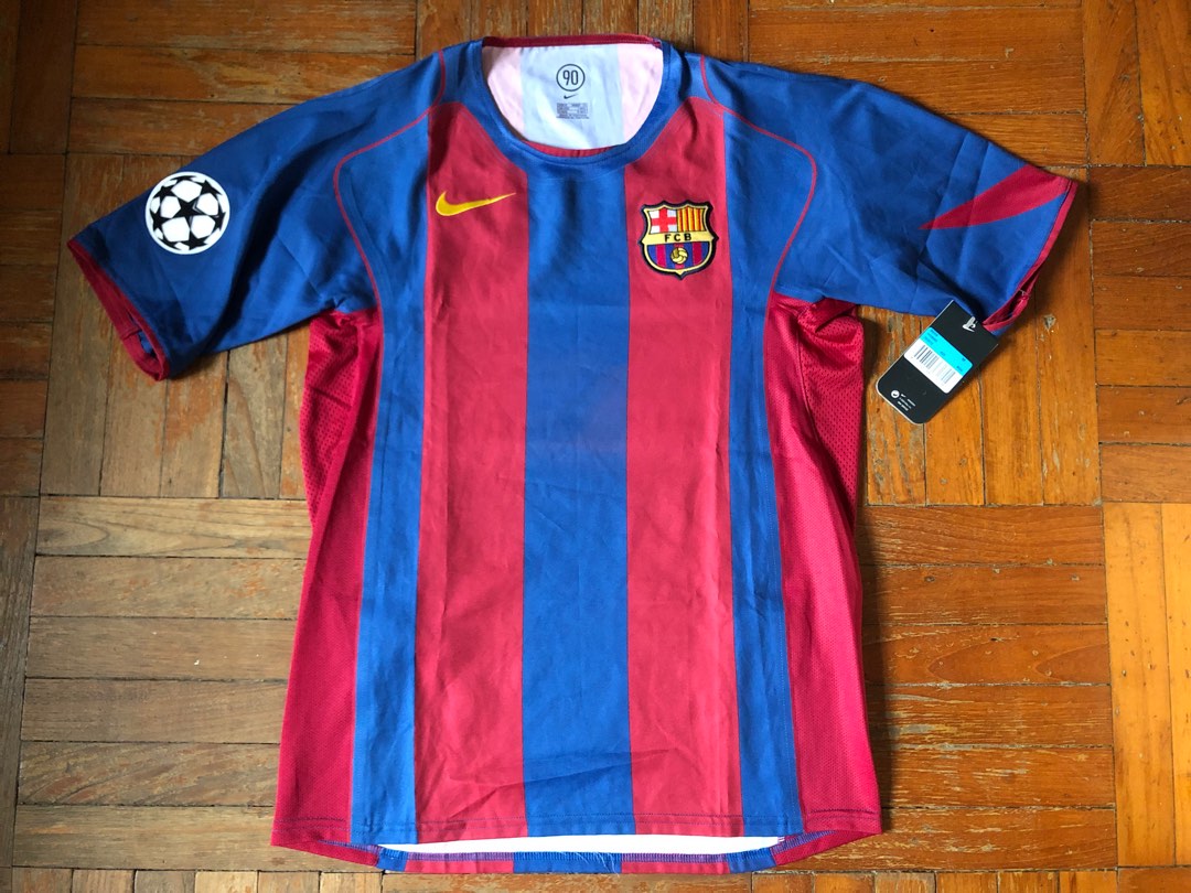 Barcelona 04-05 Champions League Player Issue Messi 巴塞 歐聯更衣室球員版, 男裝, 運動 ...