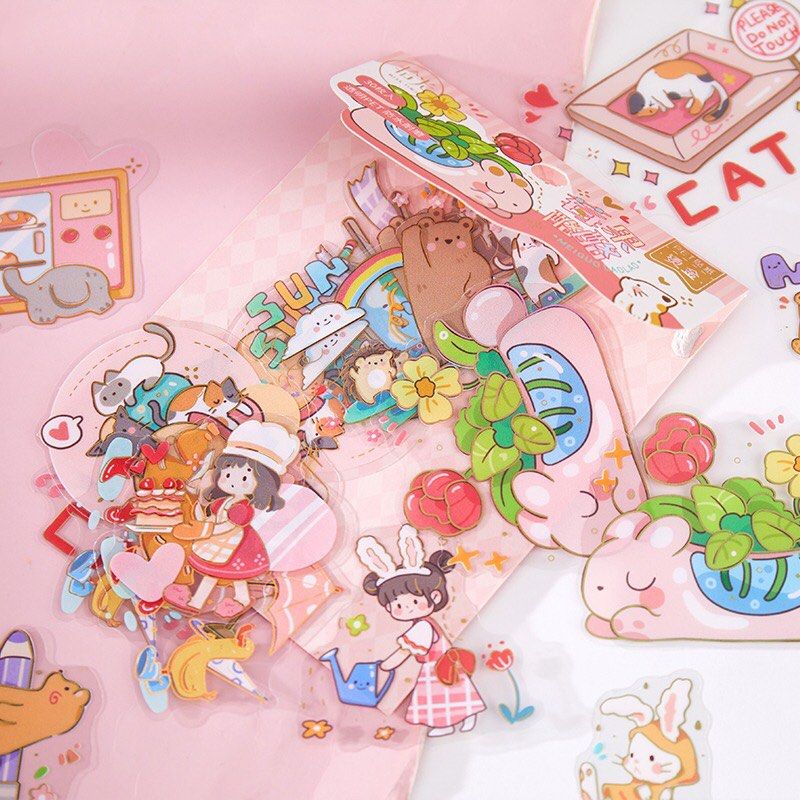 Berry Cheese Flake Stickers Set - Sticker Unik - Sticker Lucu, Buku ...