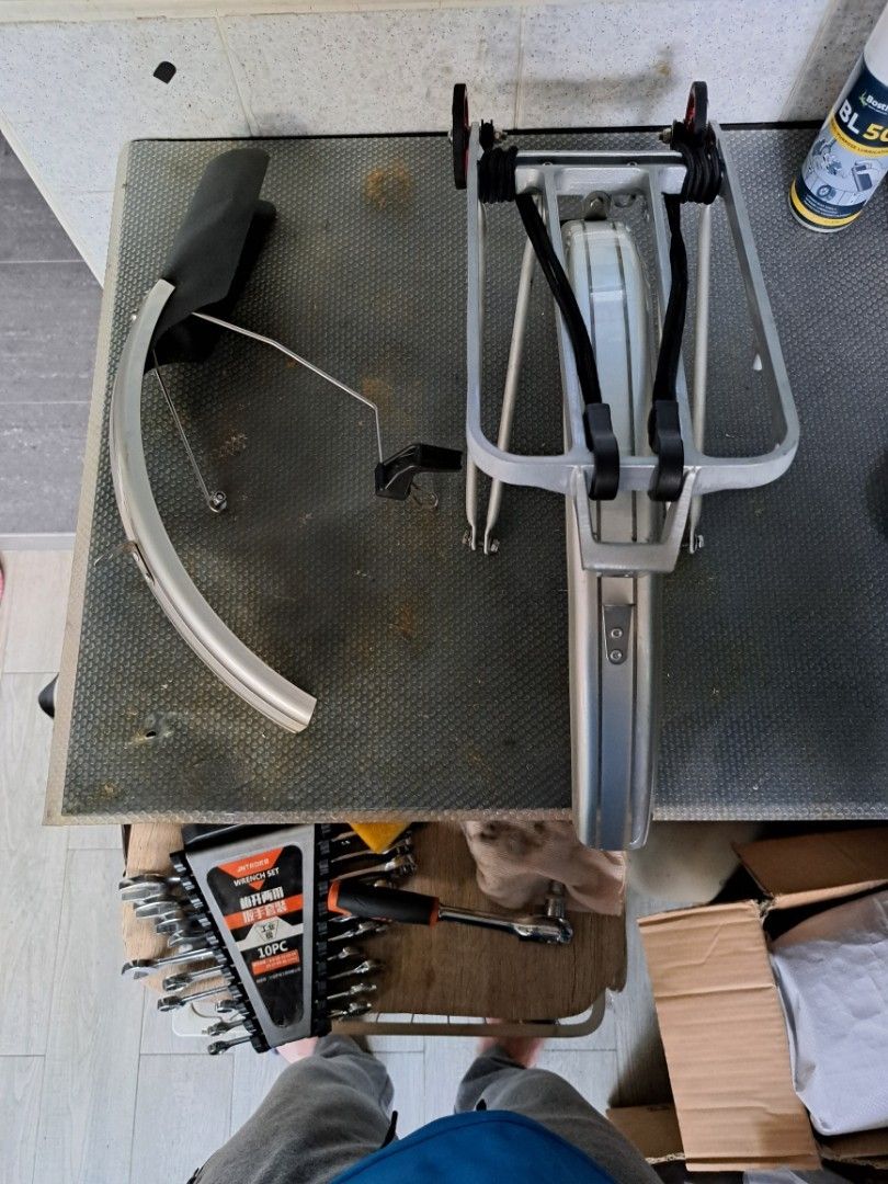 Brompton Rack with front and rear mudguard/ fender. Can fit on other ...