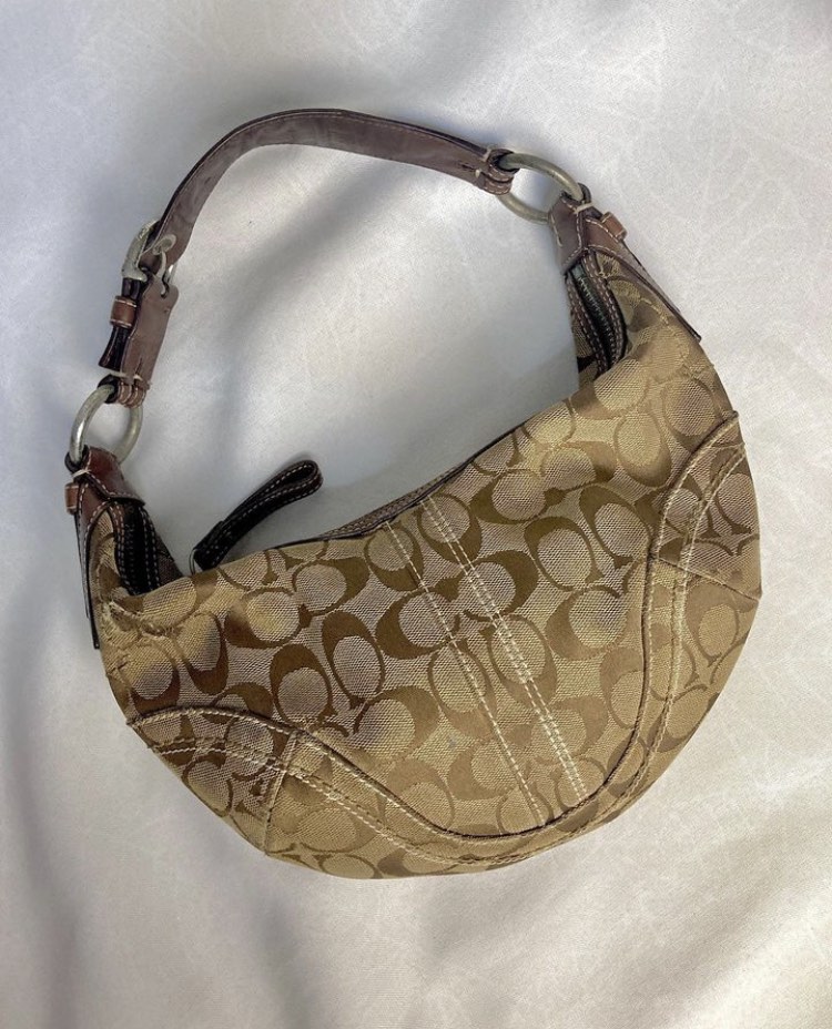 Brown Coach Vintage Mini Hobo Bag, Luxury, Bags & Wallets on Carousell