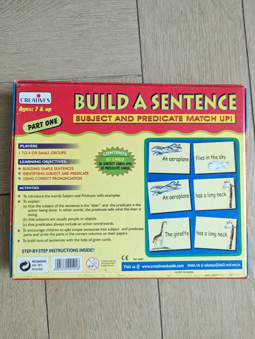 Build A Sentence Puzzle : Subject and Predicate Match Up!, Hobbies ...