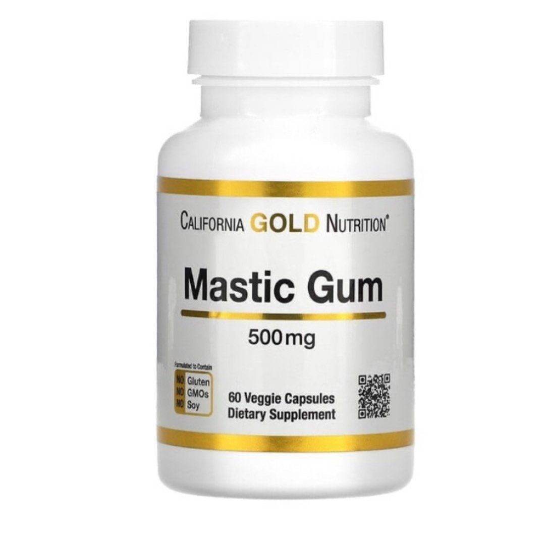 California Gold Nutrition Mastic Gum 500 mg 60 Veggie Capsules expiry ...