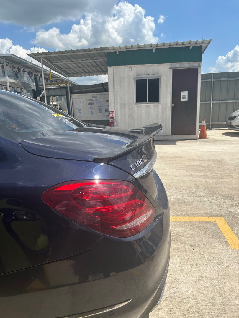 Carbon fibre original boot lip for W205, Car Accessories, Accessories ...