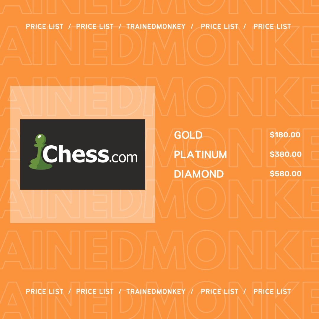 Chess.com 西洋棋,國際象棋, 黃金, 白金, 鑽石會員, Gold, Platinum, Diamond Membership ...