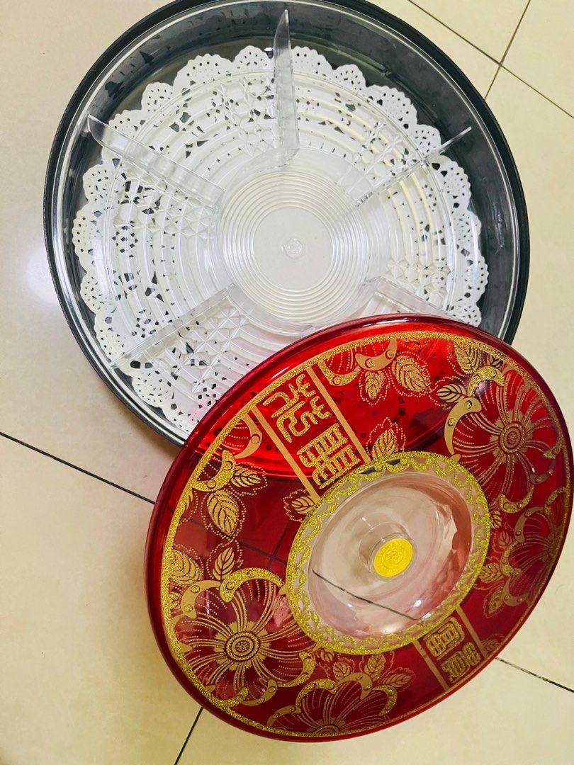 CNY candies tidbits snacks lazy Susan, Furniture & Home Living ...