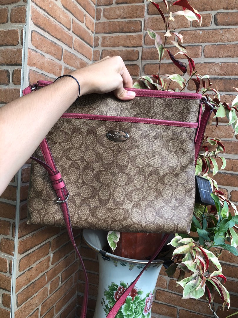 Authentic Coach Signature File Bag Crossbody Bag F58285, Luxury, Bags ...