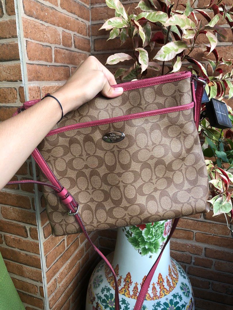 Authentic Coach Signature File Bag Crossbody Bag F58285, Luxury, Bags ...