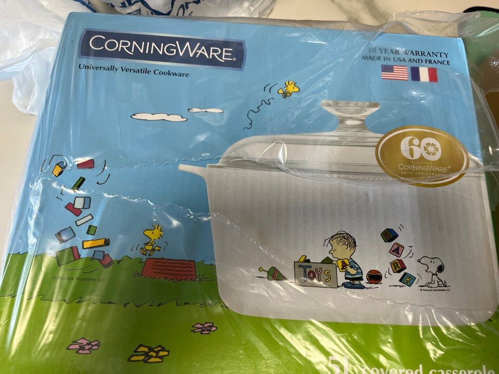 Corningware casserole peanuts snoopy, Furniture & Home Living ...