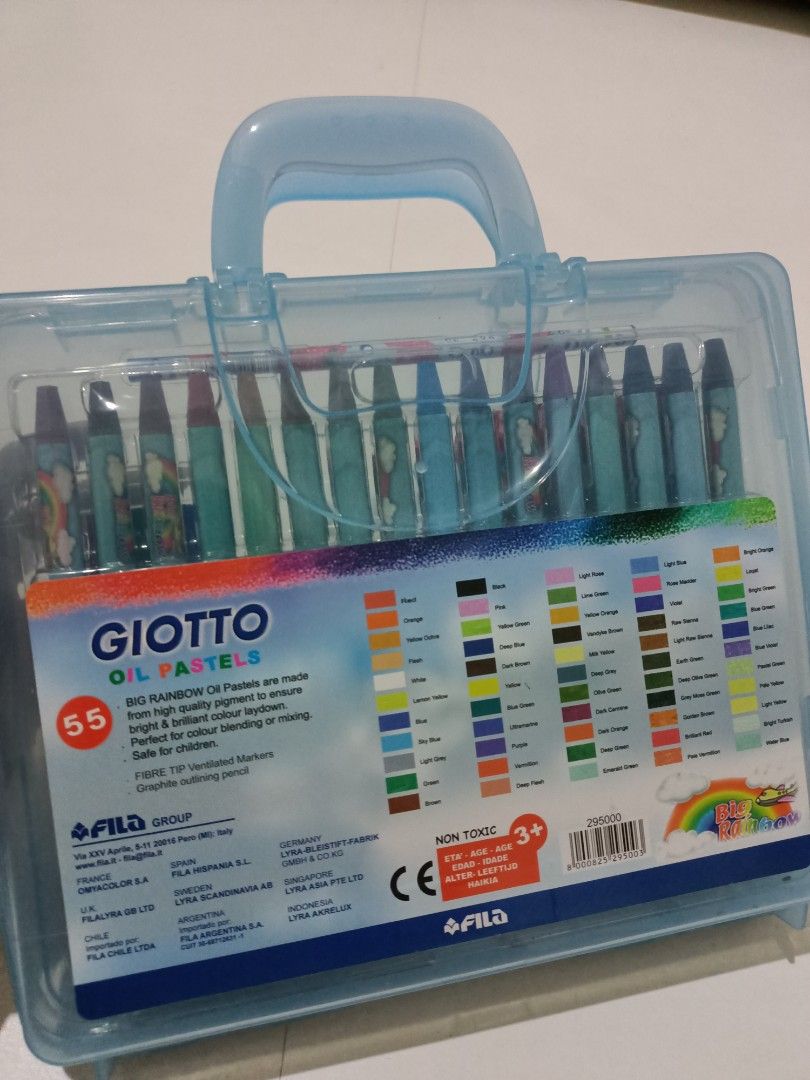 Crayon Minyak 55 warna/ Oil Pastels Giotto 55 colors, Desain ...