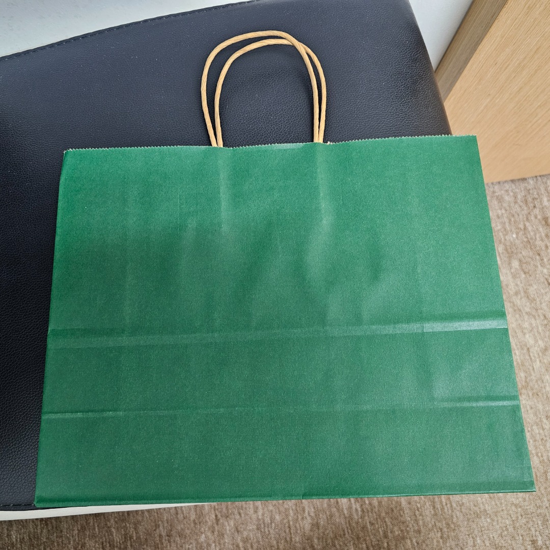 Dark Green Kraft Paper Bag - Horizontal x 100pcs, Hobbies & Toys ...