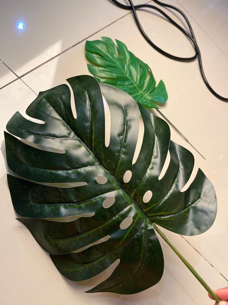 Daun Monstera Palsu Artificial dekorasi tanaman, Perabotan Rumah di ...
