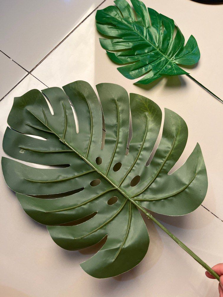 Daun Monstera Palsu Artificial dekorasi tanaman, Perabotan Rumah di ...