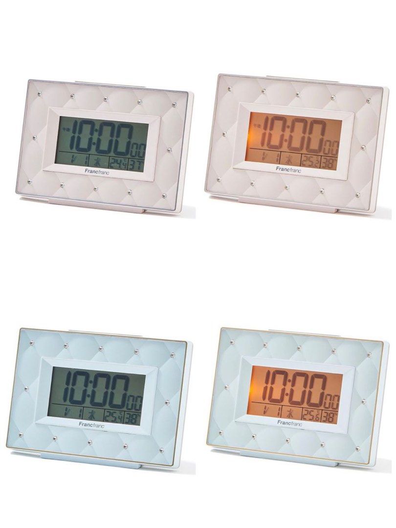 Digital Clock - Table Clock - FrancFranc Pink Diamond, Furniture & Home ...