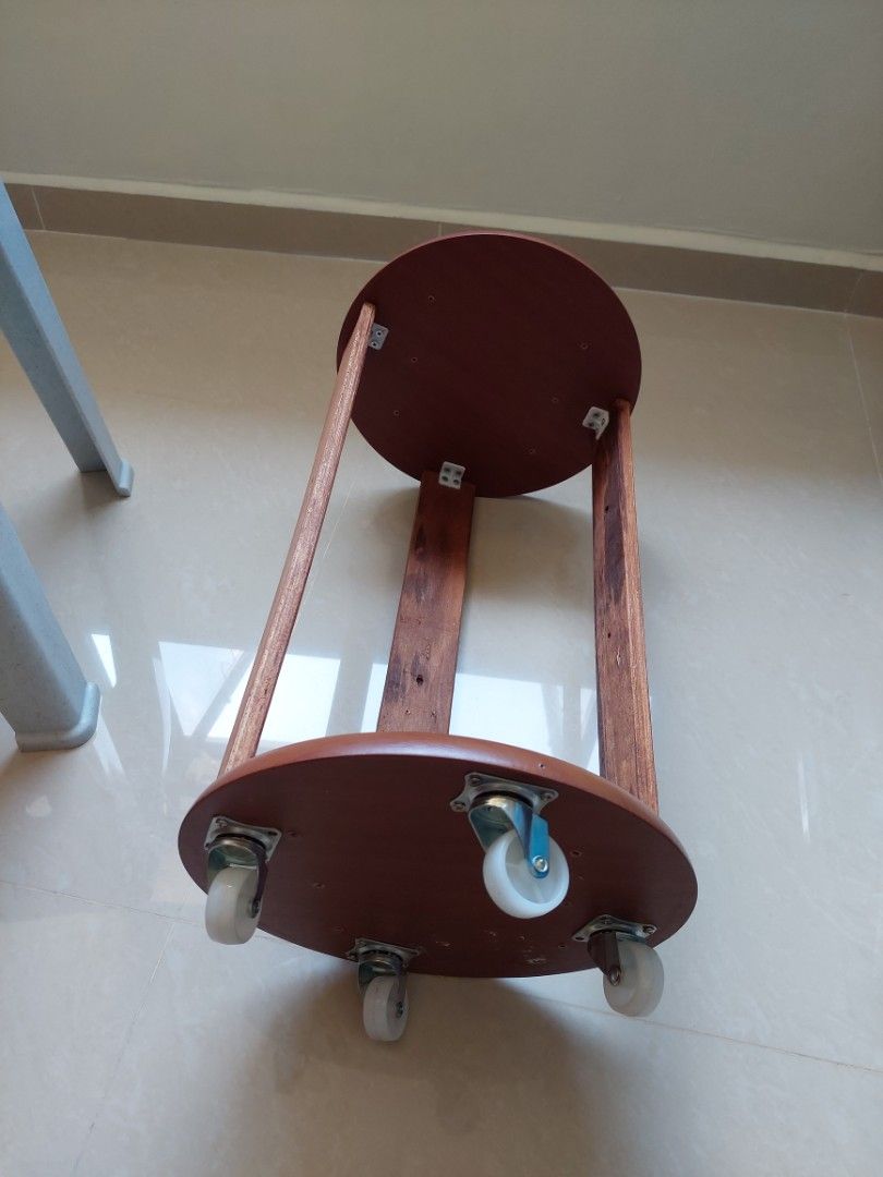 DIY slim side table rack shelves with wheels, Furniture & Home Living ...
