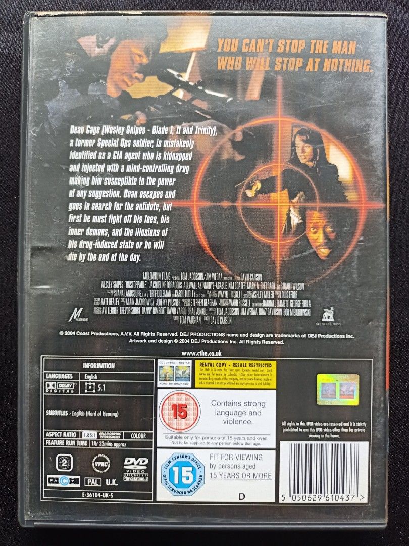 DVD Unstoppable, Hobbies & Toys, Music & Media, CDs & DVDs on Carousell