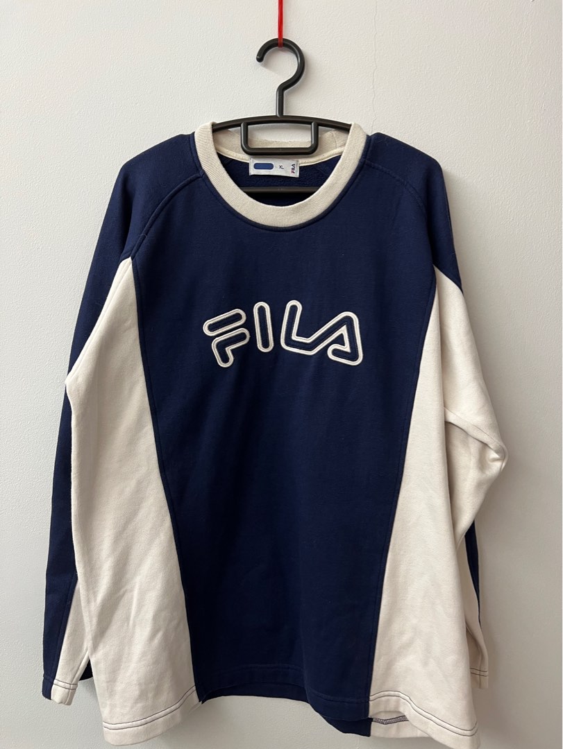 Fila Sweater, Men's Fashion, Coats, Jackets and Outerwear on Carousell