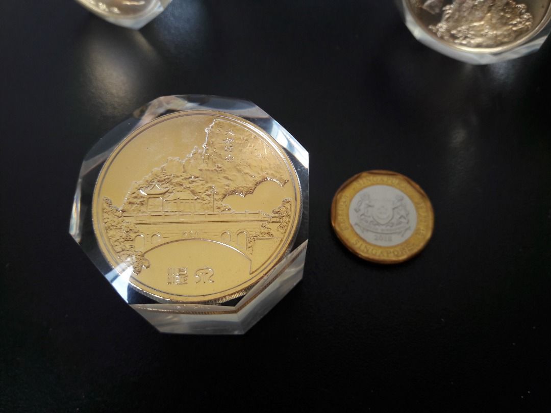 Free with Purchase: Vintage Golden Coin Paper Weights, Hobbies & Toys ...