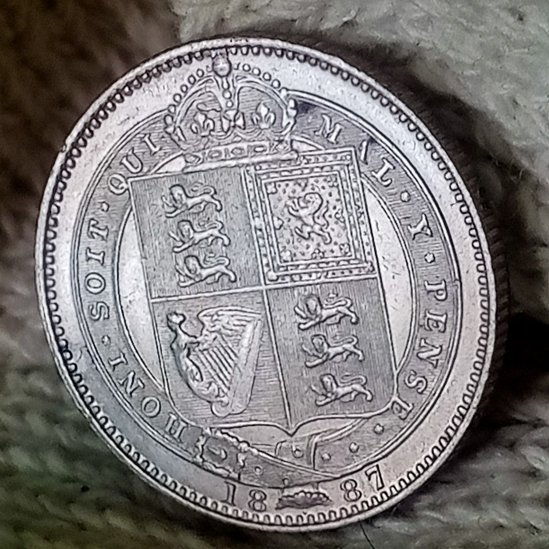 Great Britain UK 1887 Queen Victoria Silver Coin 1 Crown UNCIRCULATED ...