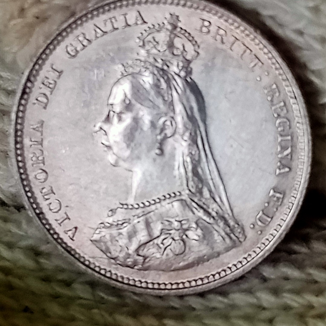 Great Britain UK 1887 Queen Victoria Silver Coin 1 Crown UNCIRCULATED ...