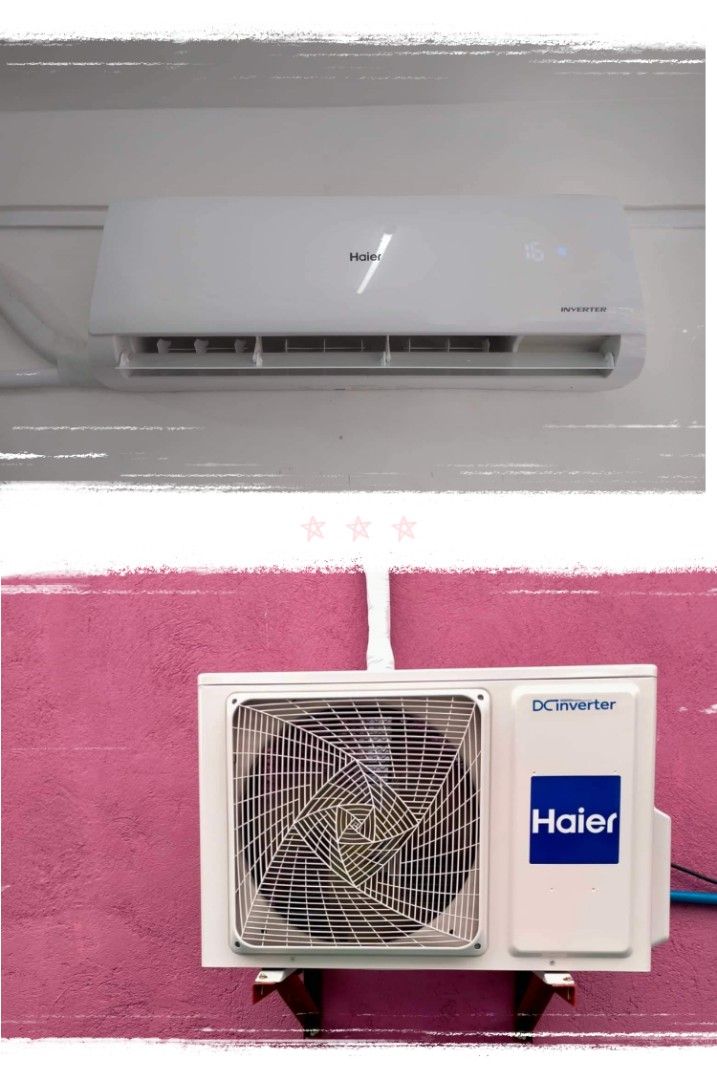 HAIER DC INVERTER SPLIT TYPE AIRCON WITH FREE INSTALLATION, TV & Home ...
