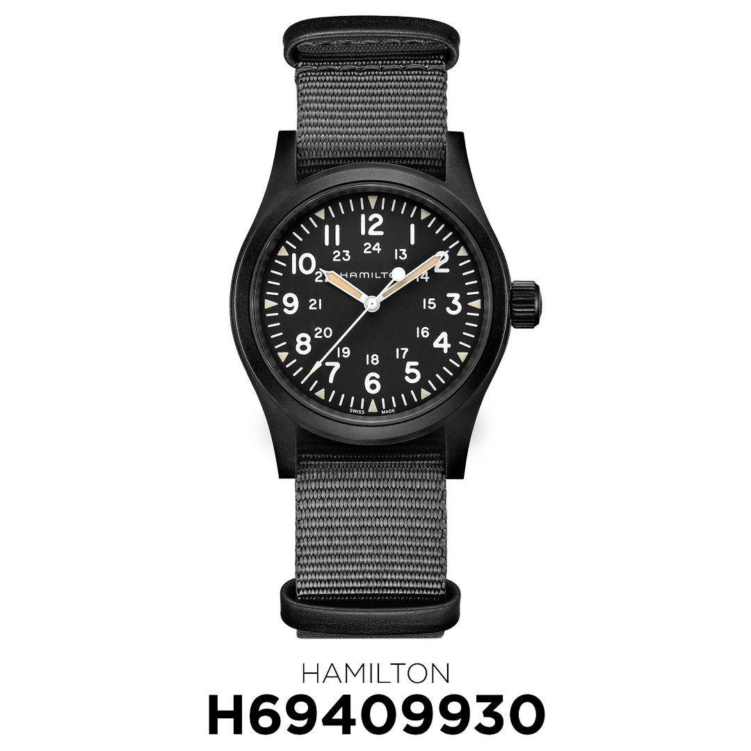 Hamilton Grey Dial Khaki Field Mechanical Automatic Watch H69409930 ...