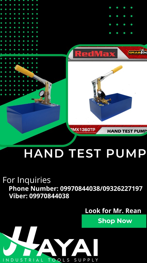 Hand Test Pump, Commercial & Industrial, Industrial Equipment on Carousell