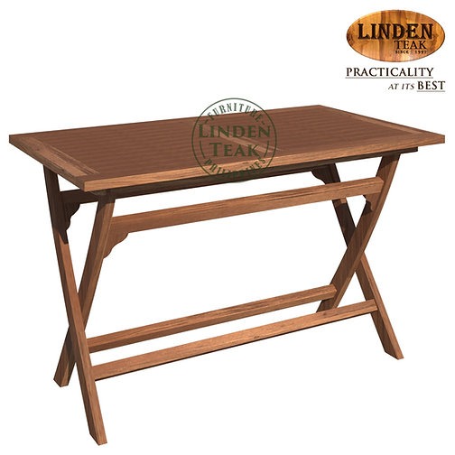 Handcrafted Solid Teak Wood ECO Folding Base Rectangular Dining Table ...