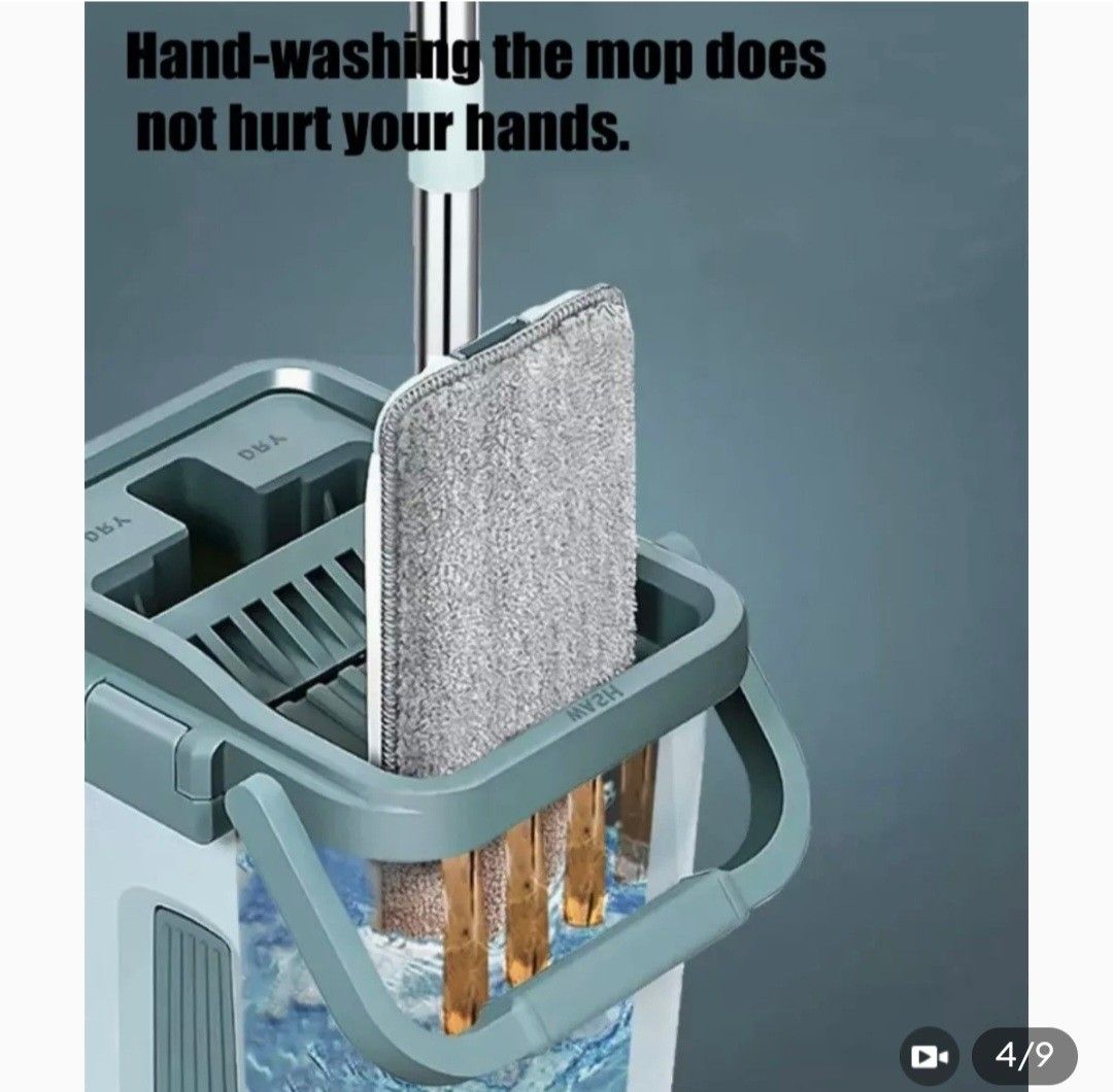 Hands free self cleaning magic flat mop and bucket set, Furniture ...
