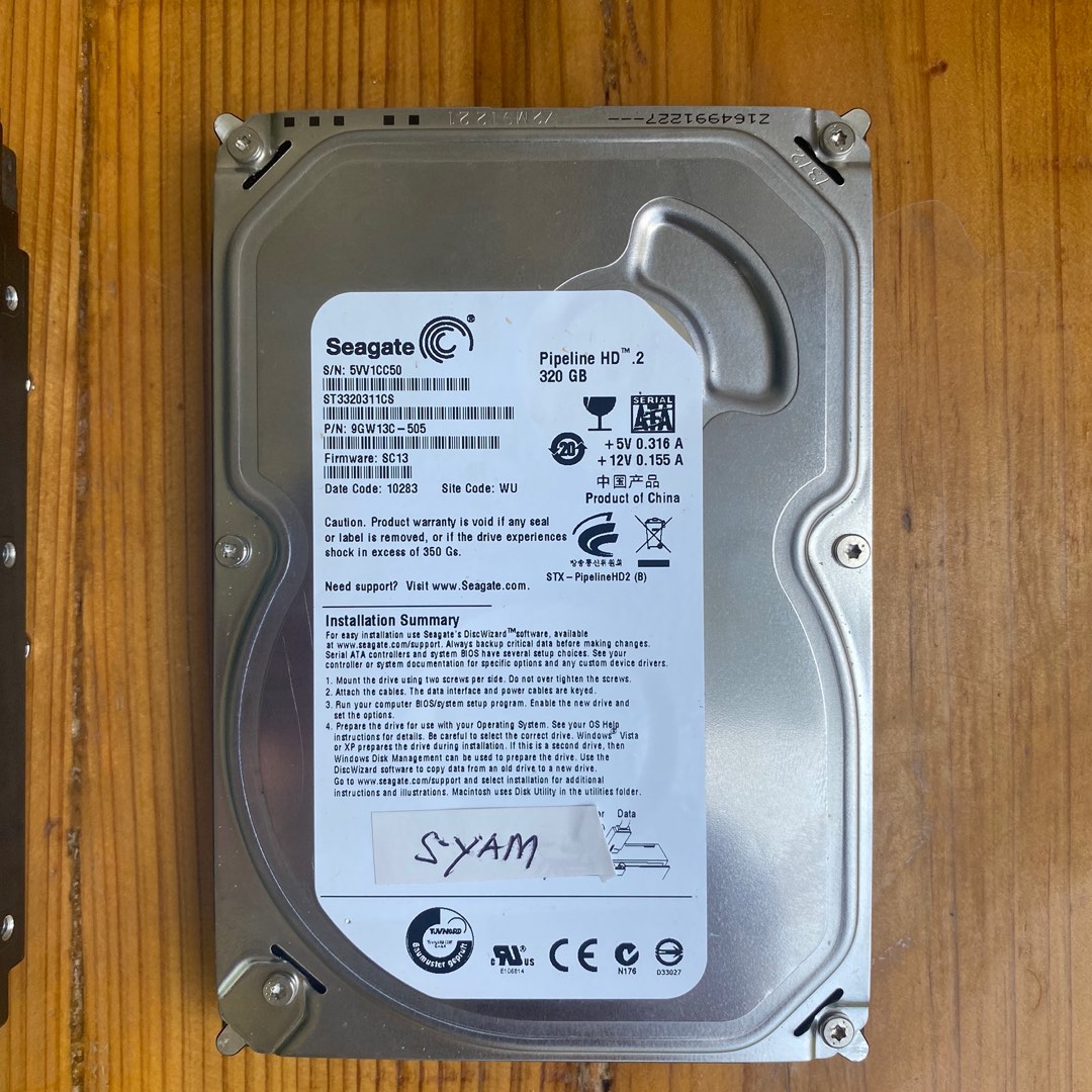 (750) Harddisk Hardisk Seagate 320 gb untuk PC & CCTV., Elektronik ...
