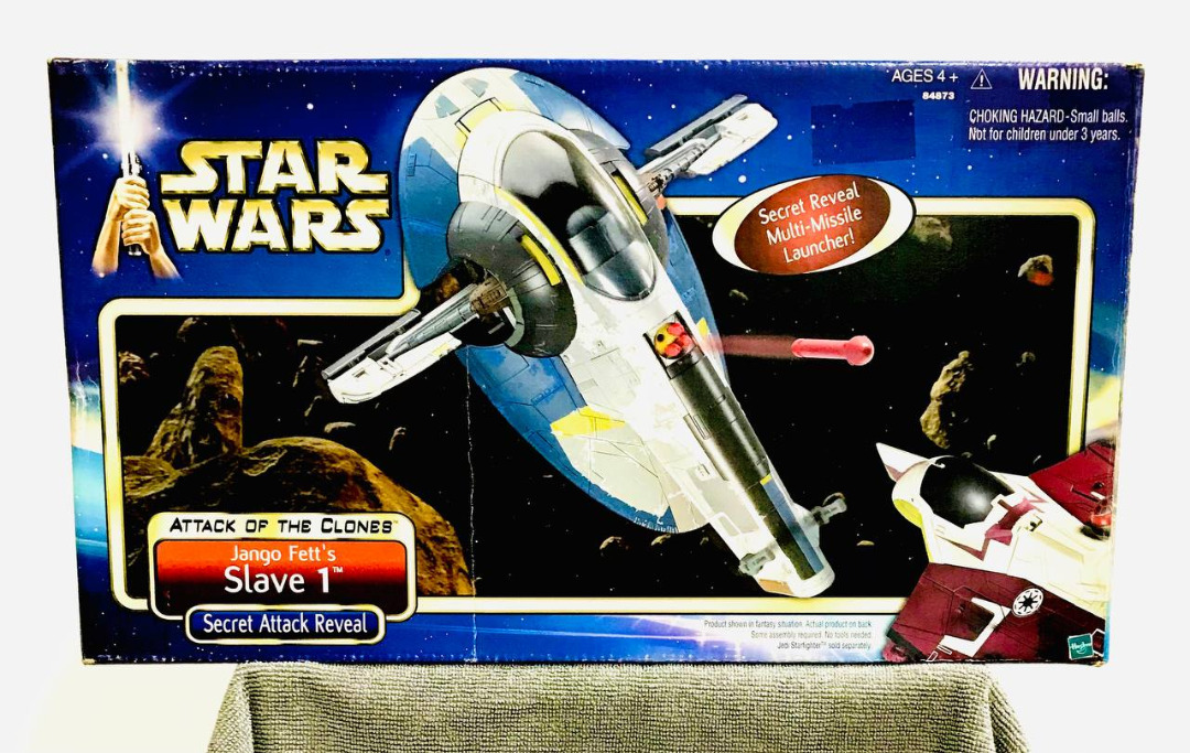HASBRO 2002 STAR WARS ATTACK OF THE CLONES VEHICLE SERIES JANGO FETT'S ...