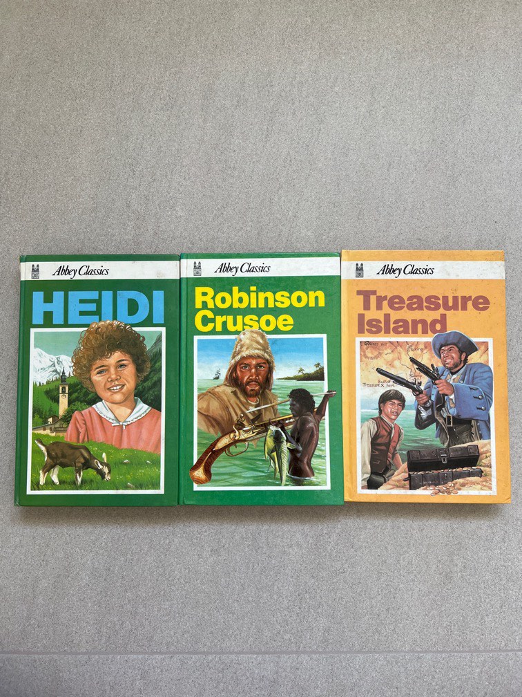 Heidi, Robinson Crusoe, Treasure Island, Hobbies & Toys, Books ...