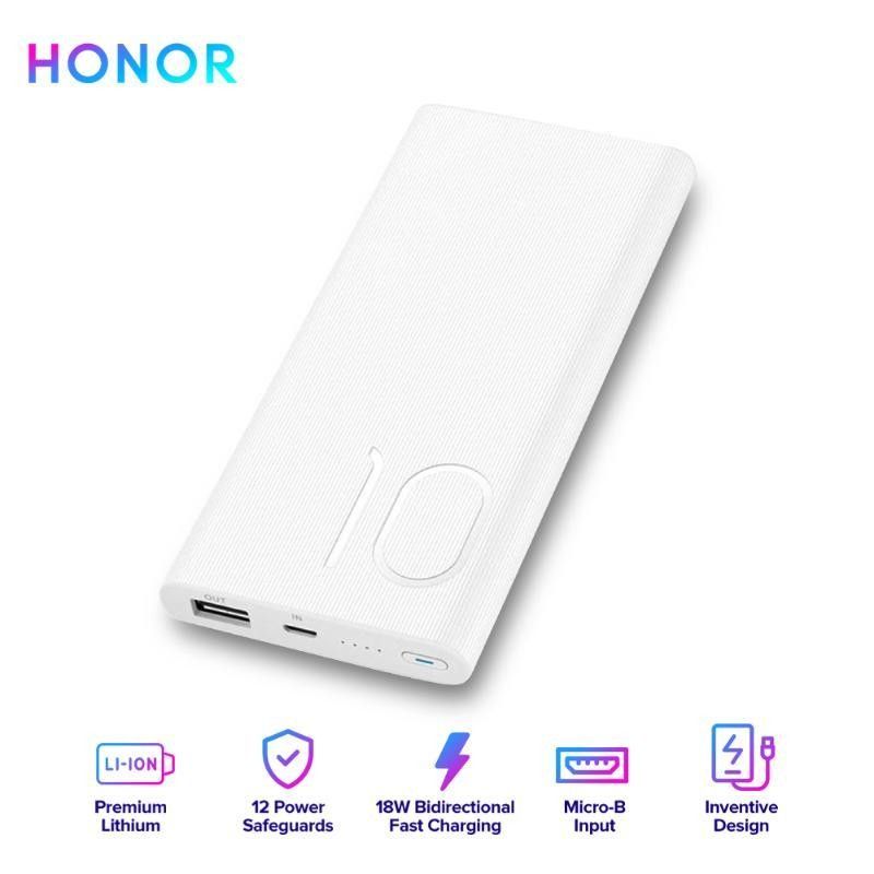 HONOR 10000mAh Quick Charge Max 18W Single Output+Micro USB Input ...