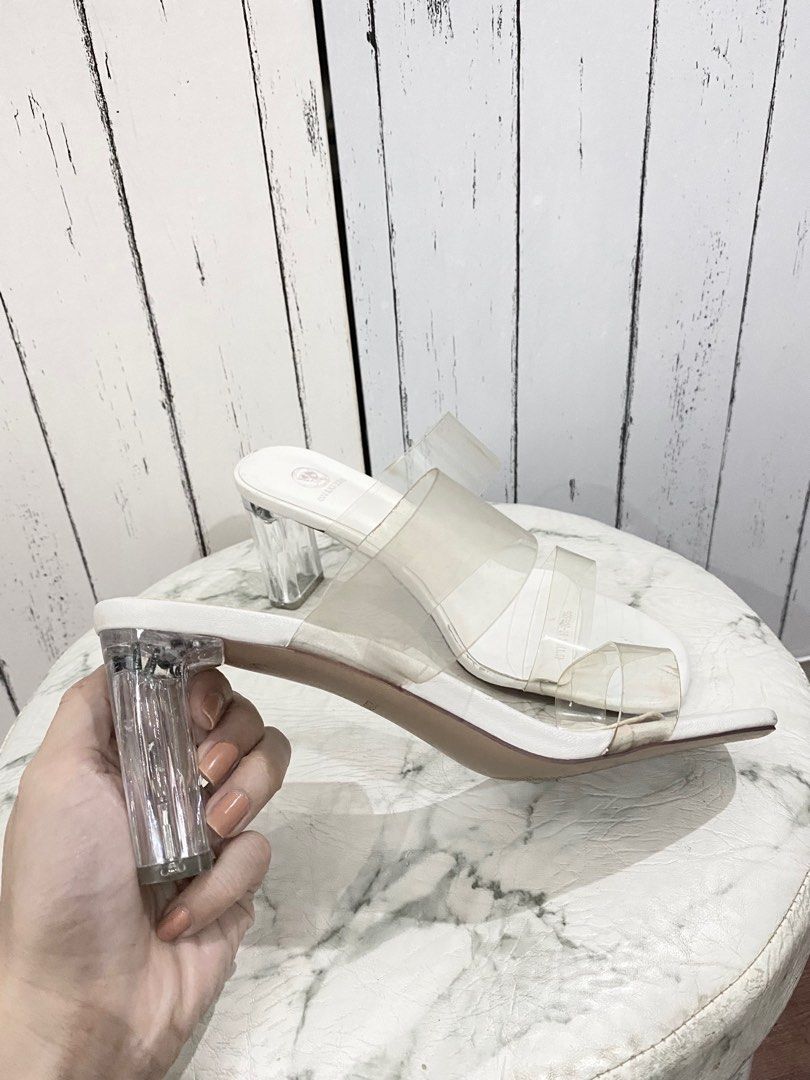HQ Transparent block heels, Women's Fashion, Footwear, Heels on Carousell