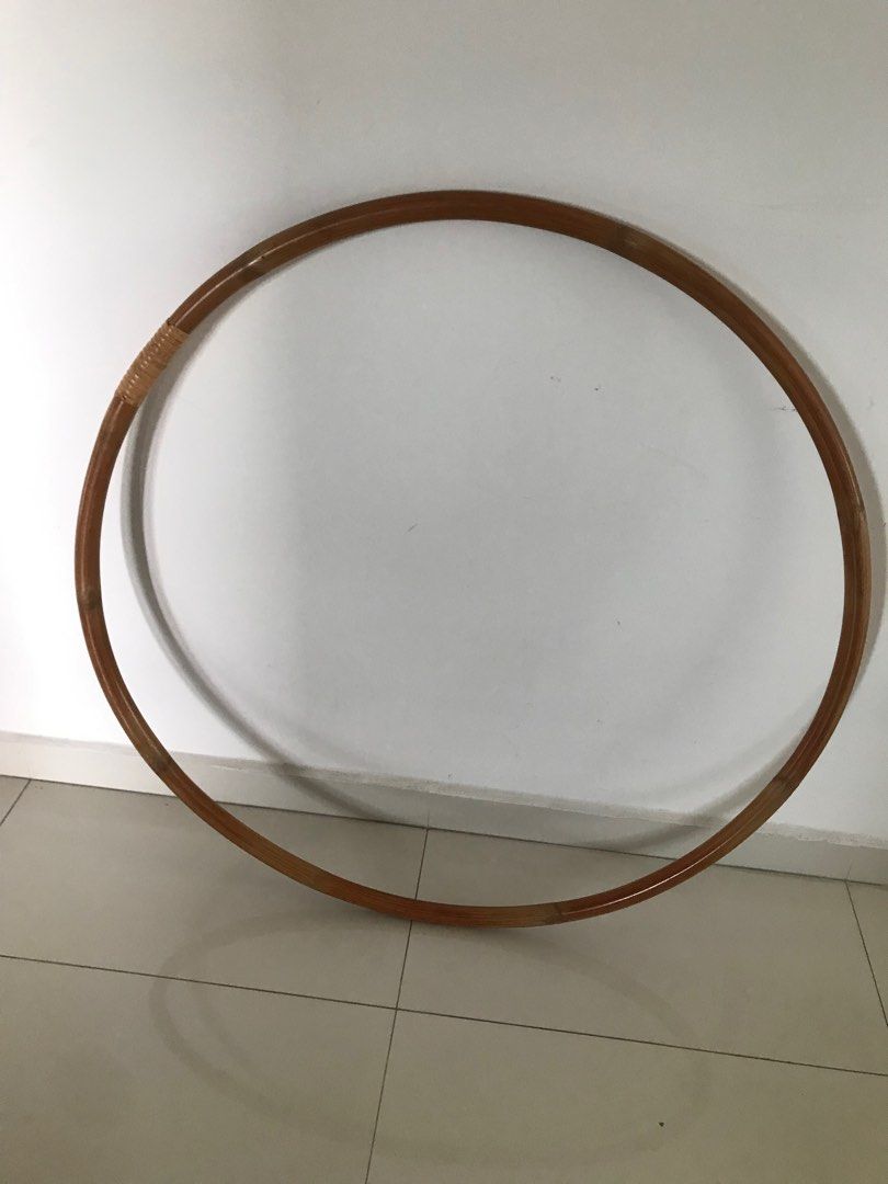 Hula Hoop 84cm wooden rattan, Sports Equipment, Other Sports Equipment ...