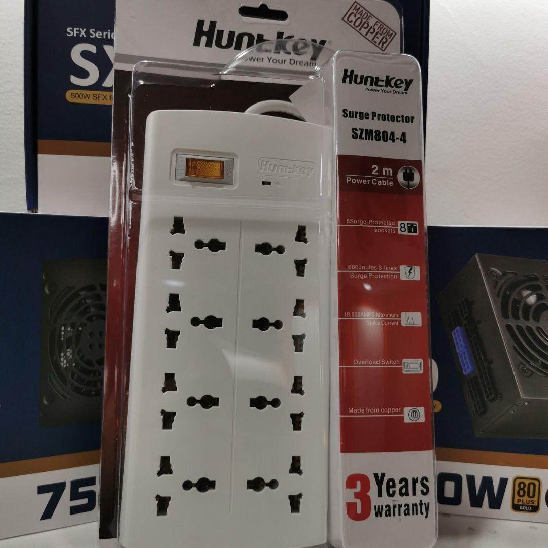 Huntkey SZM804 Surge Protector Extension Cord, Computers & Tech, Parts & Accessories, Computer ...