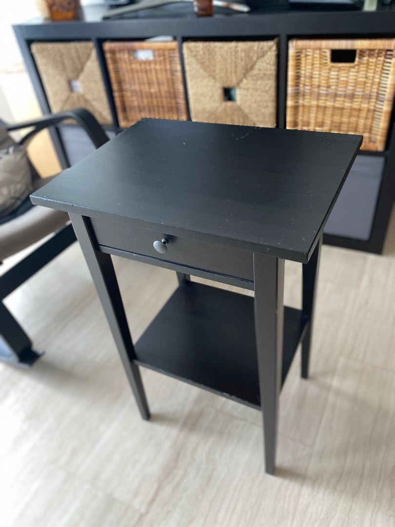 IKEA Hemnes Bedside Table, Furniture & Home Living, Furniture, Tables ...